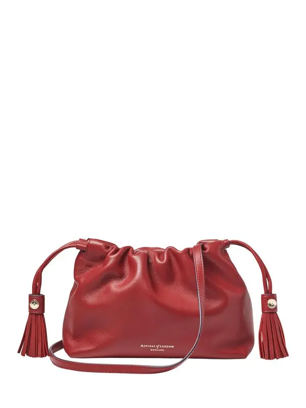 ASPINAL OF LONDON Leather East West Hudson Cross-body Bag - Red