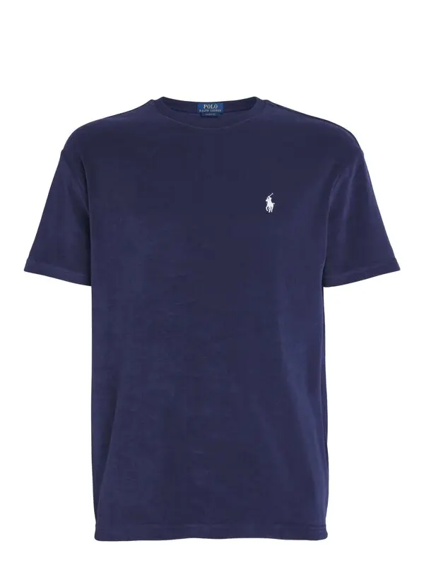 Polo Ralph Lauren Cotton-blend Terry Cloth T-shirt - Navy