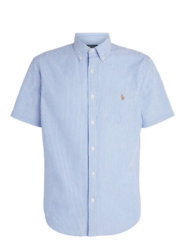 Polo Ralph Lauren Cotton Seersucker Stripe Short-sleeve Shirt - Blue