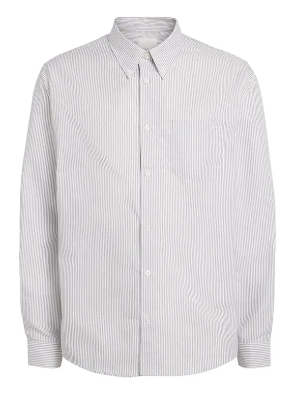 A.p.c. Organic Cotton Stripe Shirt - Grey