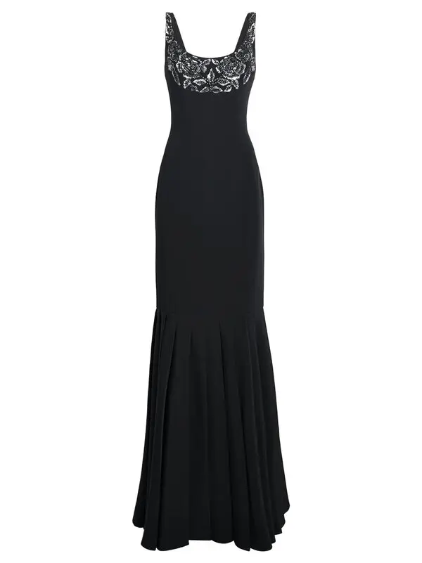 GEORGES HOBEIKA Embellished Scoop-neck Gown - Black