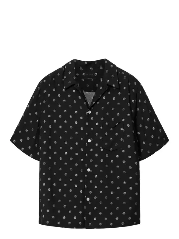 ALLSAINTS Polka Dot Upton Shirt - Black