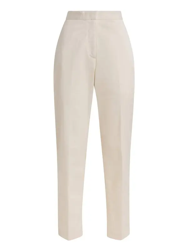 Fabiana Filippi Cotton Tailored Trousers - Beige