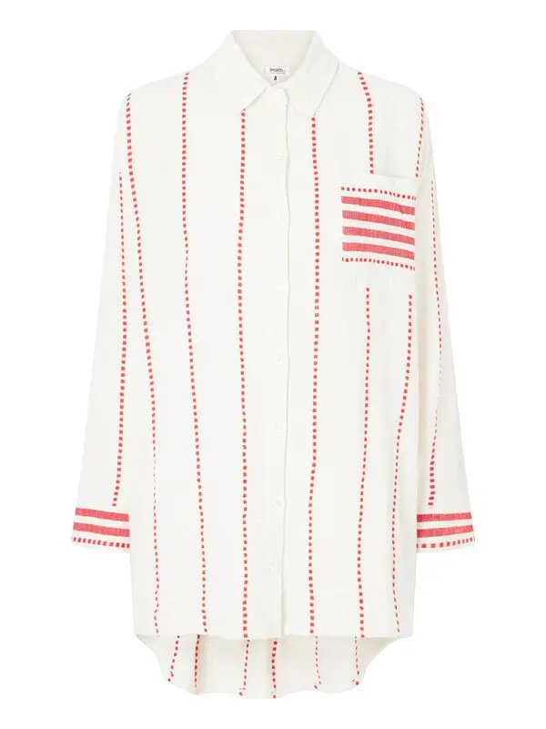 LEMLEM Mariam Cotton-gauze Shirt - Red