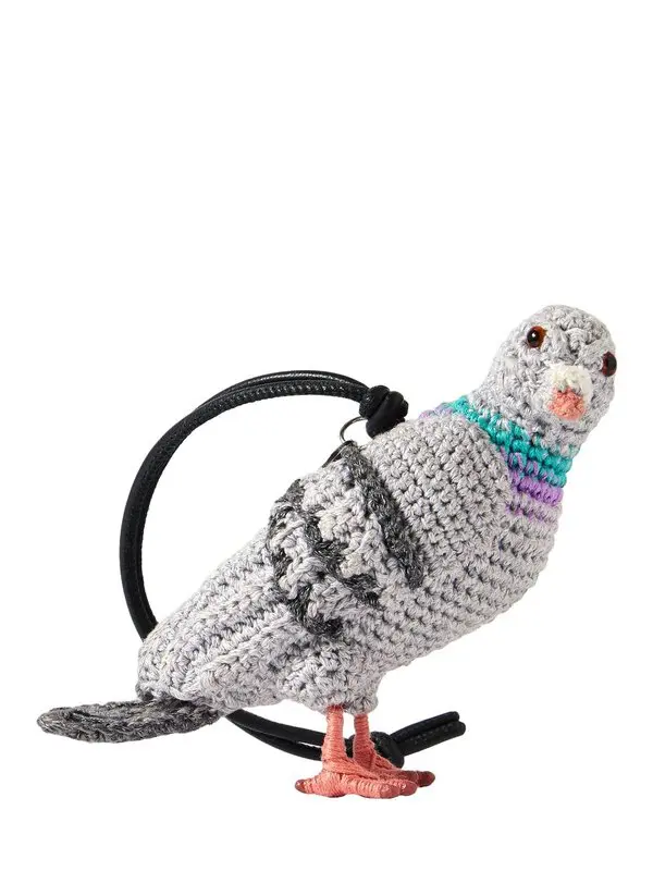 JW Anderson Pigeon Crocheted Bag Charm - Multi