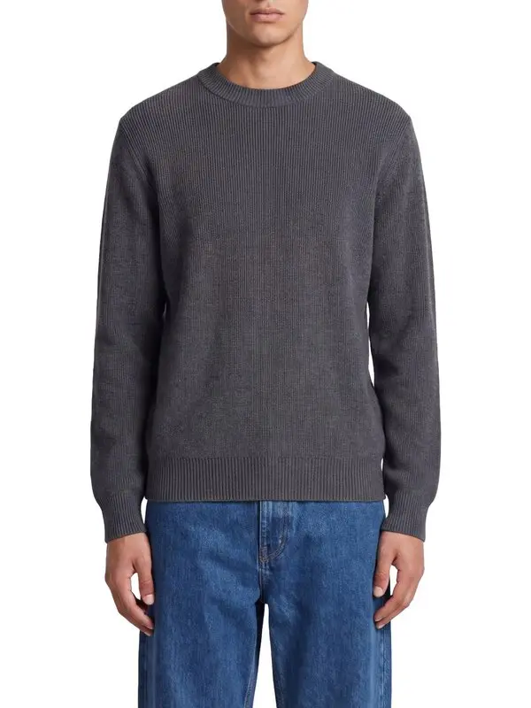 GOLDEN GOOSE Cotton Blend Knit Sweater - Grey