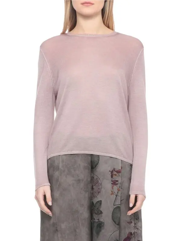 Avant Toi Cashmere And Silk Crewneck Sweater - Burnt