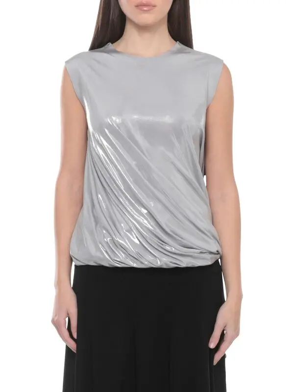 Norma Kamali Sleeveless Top - Silver