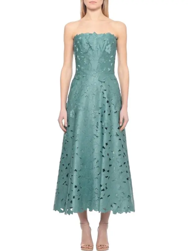 Costarellos Strapless Dress - Green