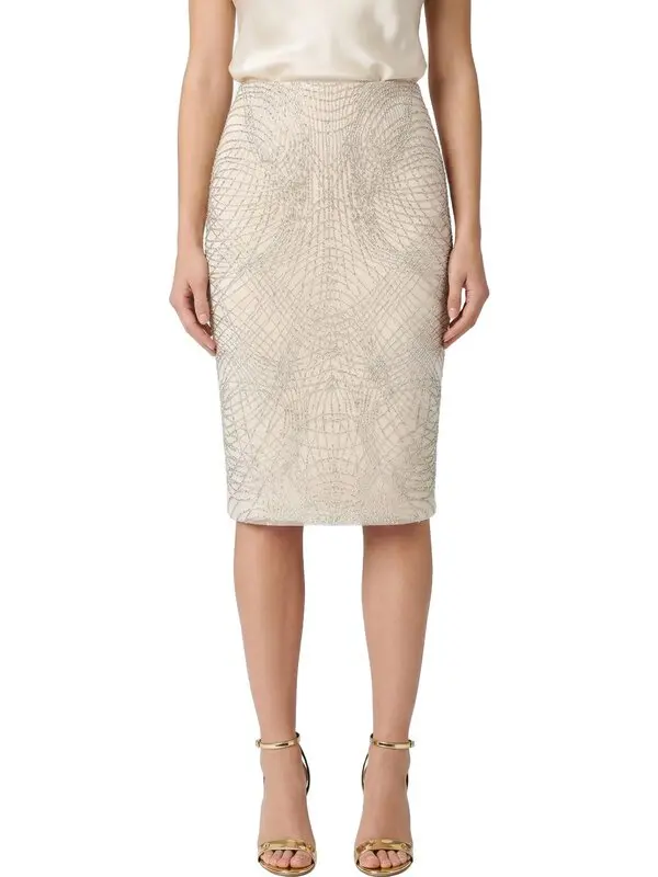 Elisabetta Franchi Pencil Skirt - White