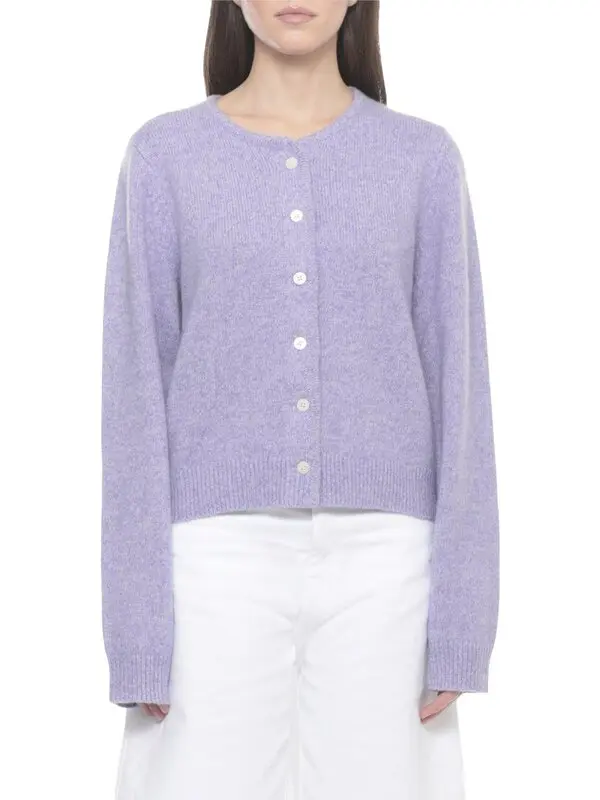 Guest In Residence Cashmere Silk Cardigan - Violet