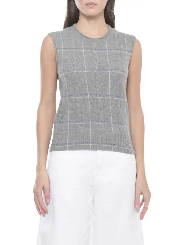 Guest In Residence Sleeveless Sweater - Grey