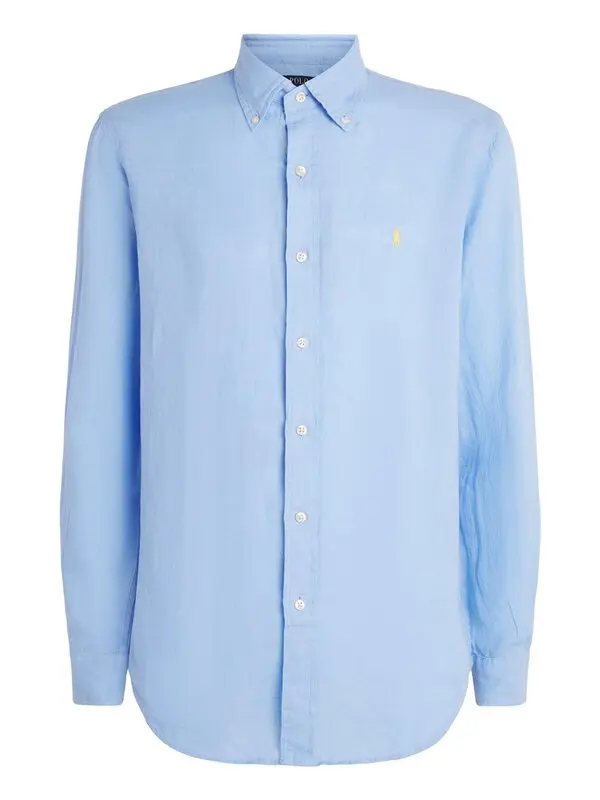 Polo Ralph Lauren Linen Custom-fit Shirt - Blue