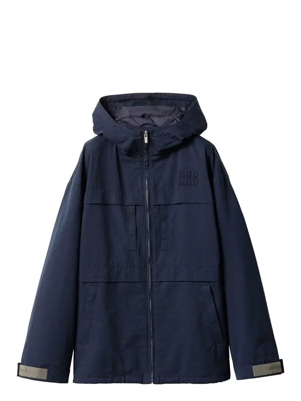 Miu Miu Ripstop Hooded Jacket - Blue