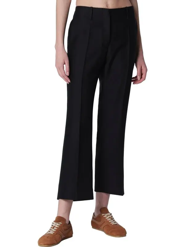 Dries Van Noten Ankle-length Wool And Silk Trousers - Black
