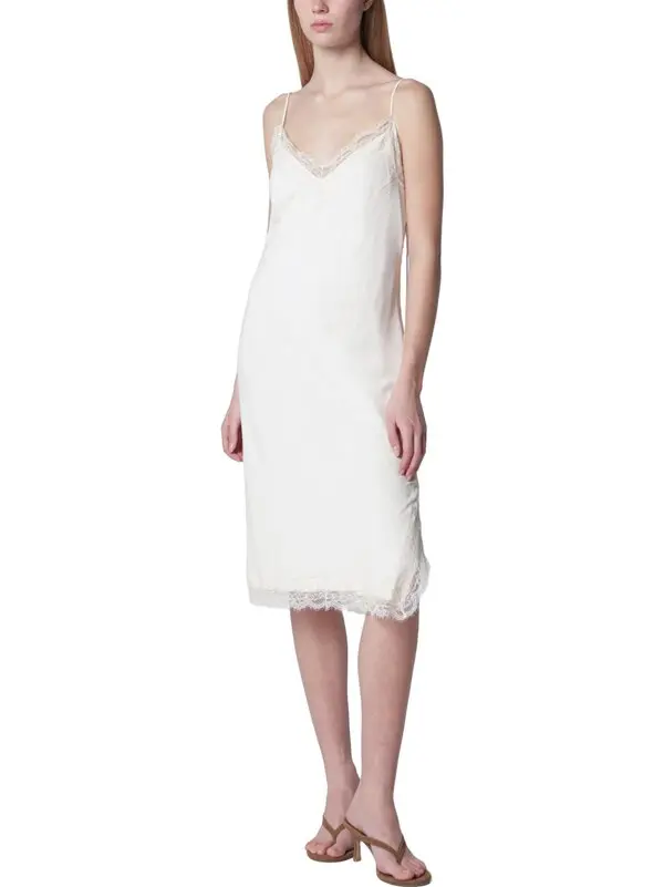 RÓHE Silk Blend Slip Dress - White
