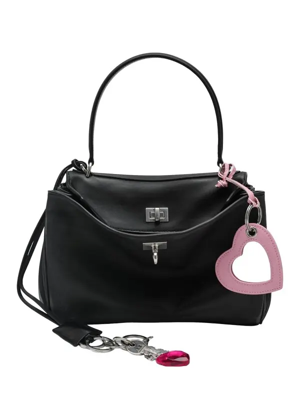 Balenciaga Small Rodeo Bag In Smooth Calf Leather With Charm - Black