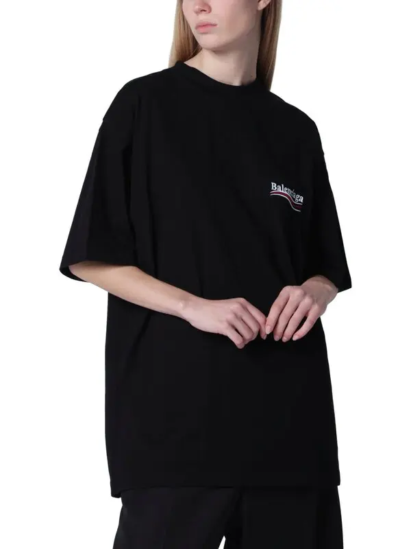 Balenciaga Political Campaign Large Fit T-shirt - Black