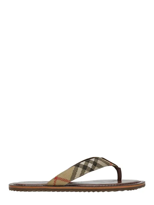 Burberry Pavilion Check Nylon-blend Sandals - Yellow