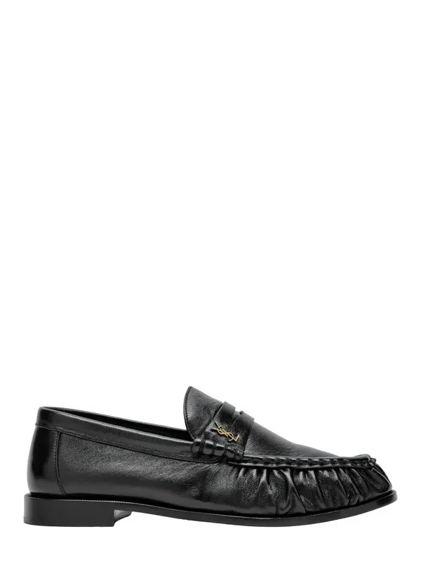 Saint Laurent Le Loafer Soft Patent Leather Loafers - Black