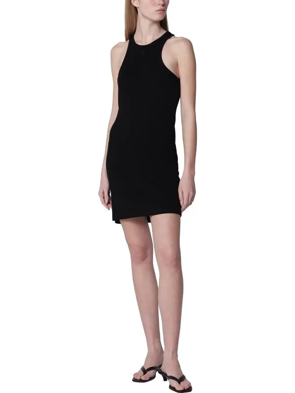 ANINE BING Cole Ribbed Halter Mini Dress - Black