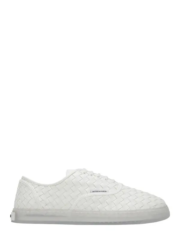 Bottega Veneta Serena Woven Nappa Leather Sneakers - White
