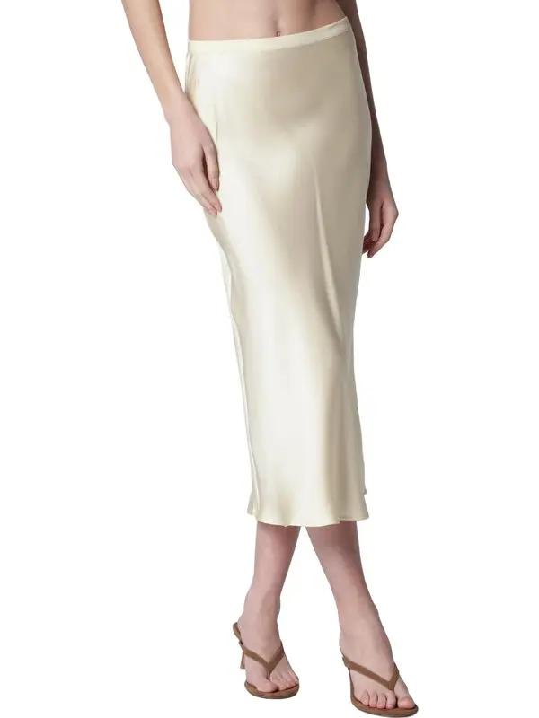 ANINE BING Bar Silk Midi Skirt - Yellow