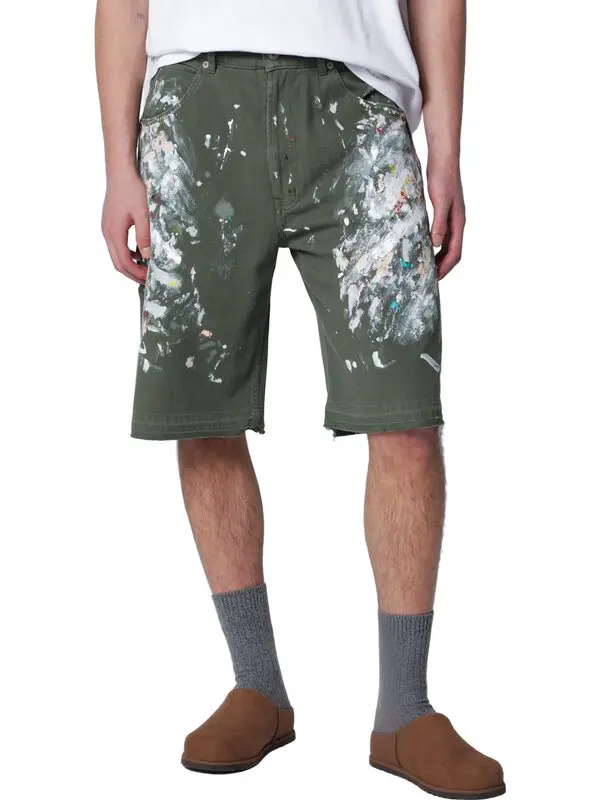 GALLERY DEPT. Hand-painted Bermuda Shorts - Green