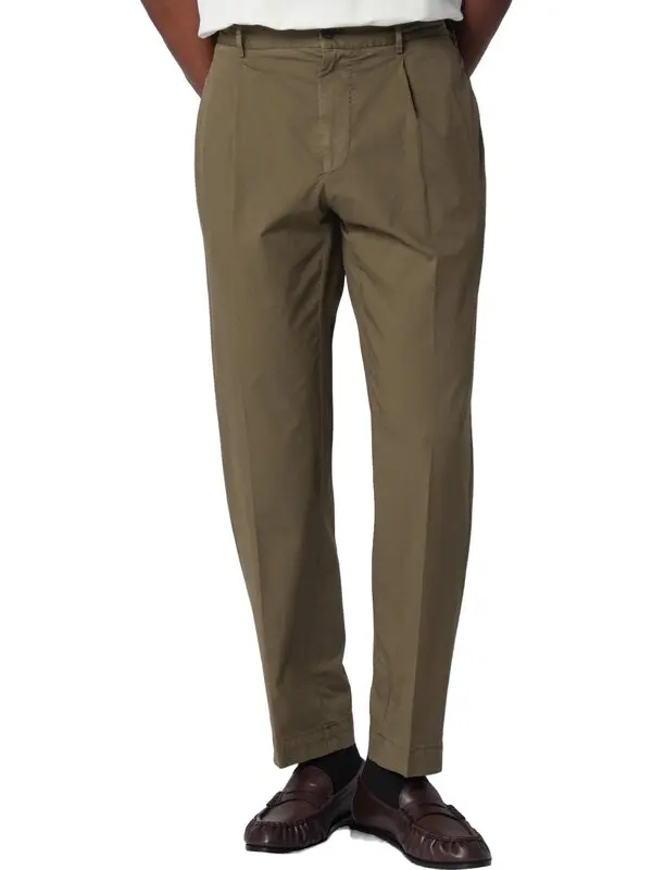 SANTANIELLO Cotton Blend Trousers - Green
