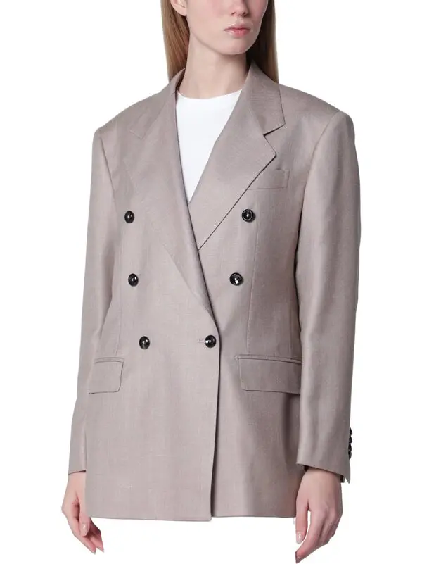 Tagliatore Wool And Silk-blend Double-breasted Blazer - Grey