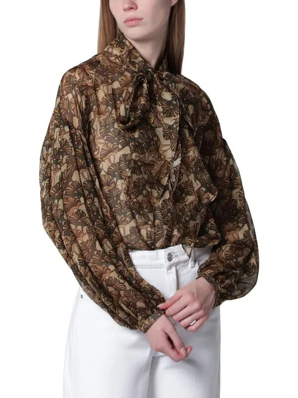Max Mara Printed Silk Chiffon Blouse - Multicolor