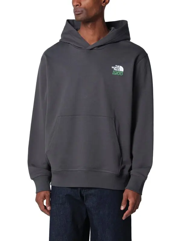 The North Face 1966 Motion Relaxed Graphic Cotton Hoodie - Grey