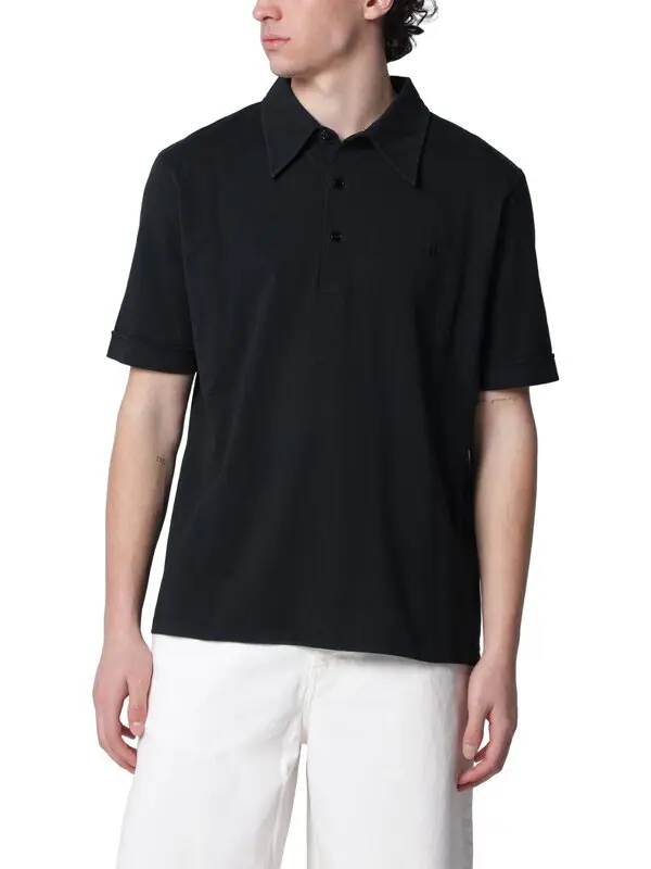MAISON MARGIELA Cotton Polo Shirt - Black