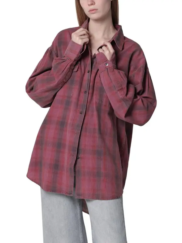 Our Legacy Plaid Cotton Flannel Shirt - Red