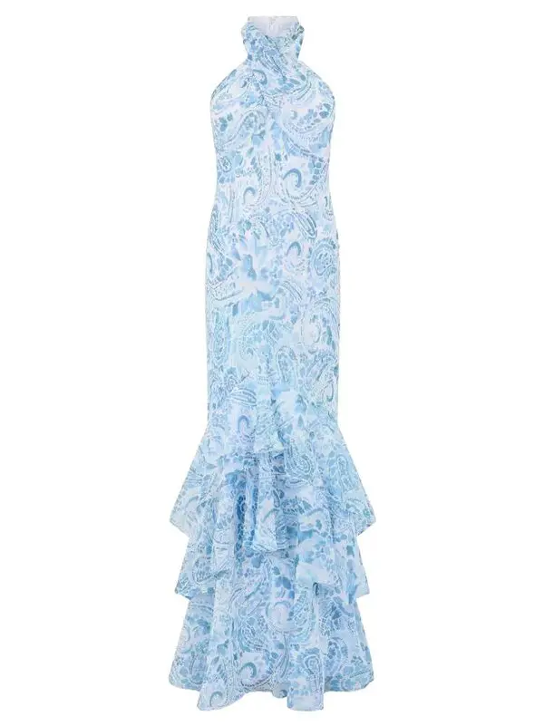 Ralph Lauren Paisley-print Ruffled Maxi Dress - White