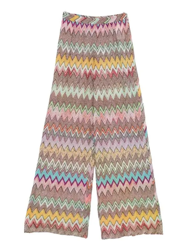 Missoni Zigzag-knit Trousers - Neutrals