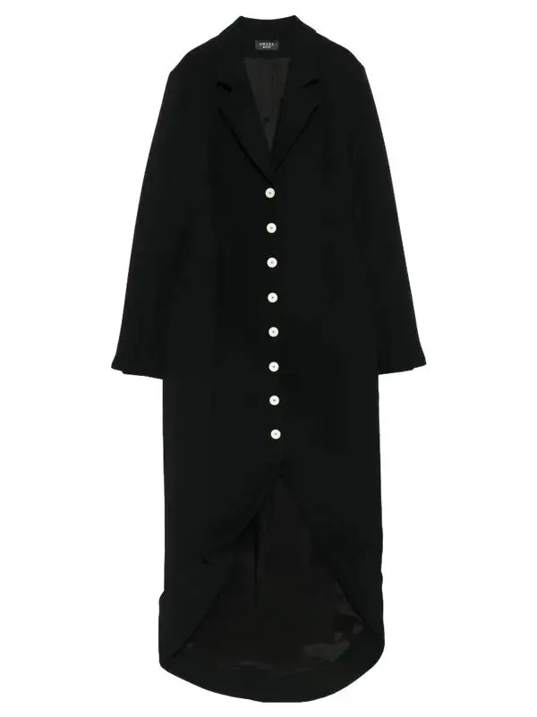 A.W.A.K.E. Mode V-neck Asymmetric Dress - Black
