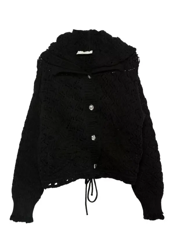 Blumarine Crochet-knit Cardigan - Black