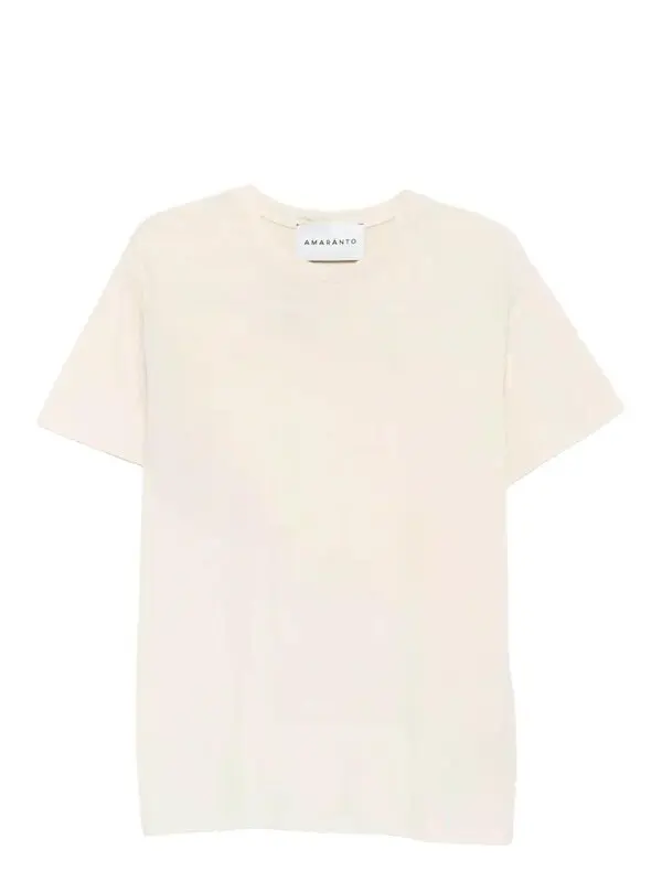 AMARANTO Crew-neck Short-sleeves T-shirt - Neutrals