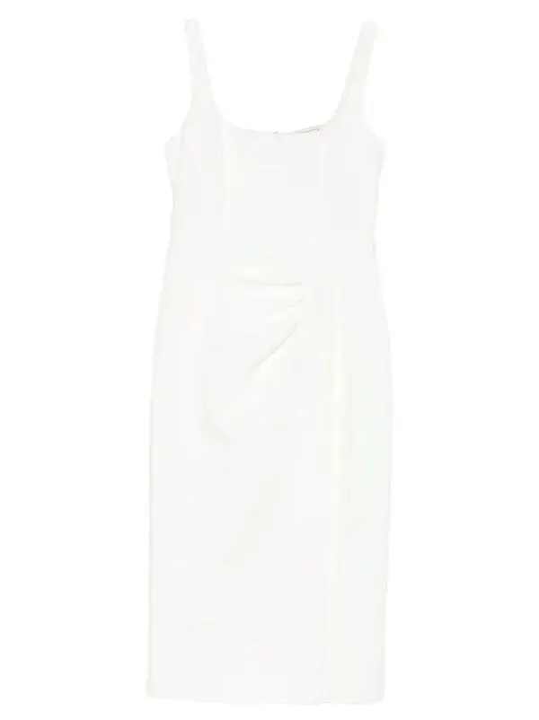 Blumarine Gathered-detail Mini Dress - White