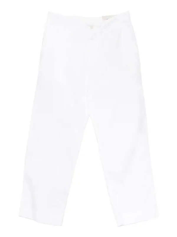 ORIGINAL VINTAGE Straight-leg Cotton Trousers - White