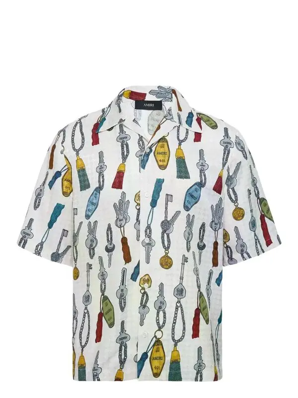 Amiri Keys Camp Shirt - White