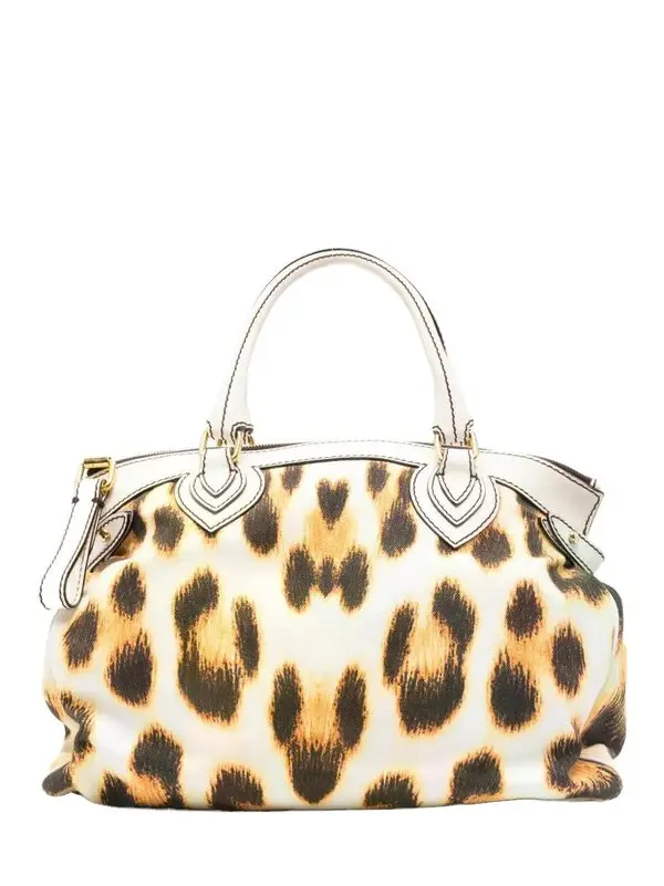 Roberto Cavalli 2000s Leopard-print Handbag - White