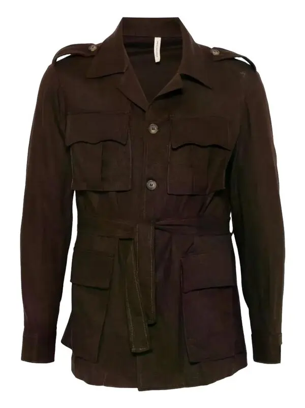 OFFICINA SARTORIALE Zanzibar Belted Jacket - Brown