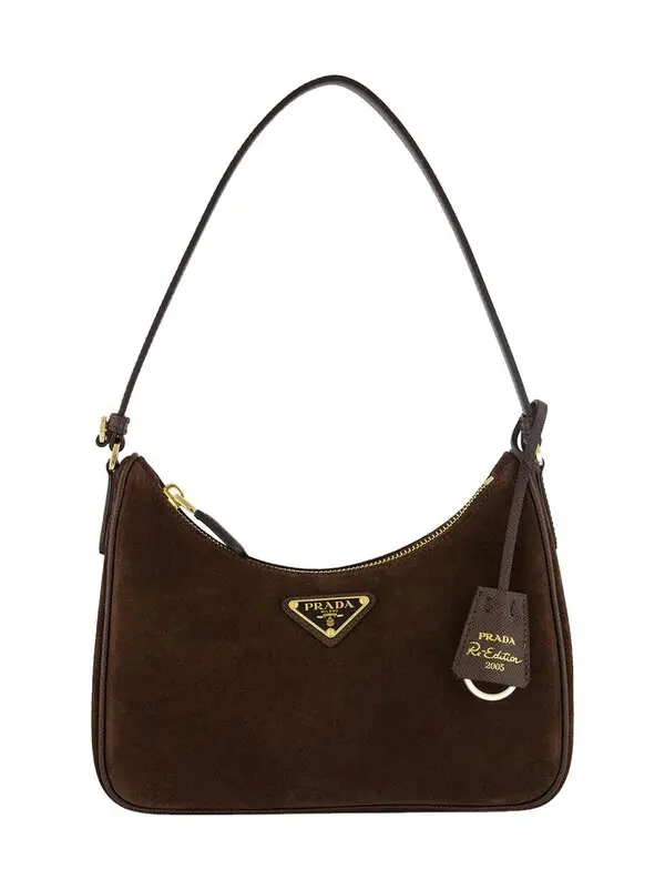 Prada Re-edition 2005 Suede Mini Bag - Brown