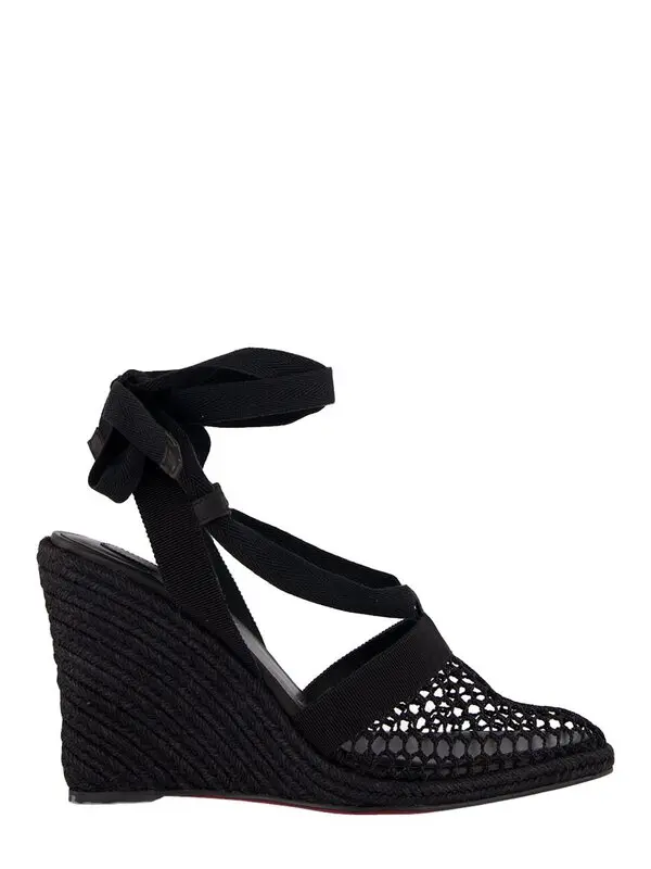 CHRISTIAN LOUBOUTIN Toleda 85 Wedge Espadrilles - Black