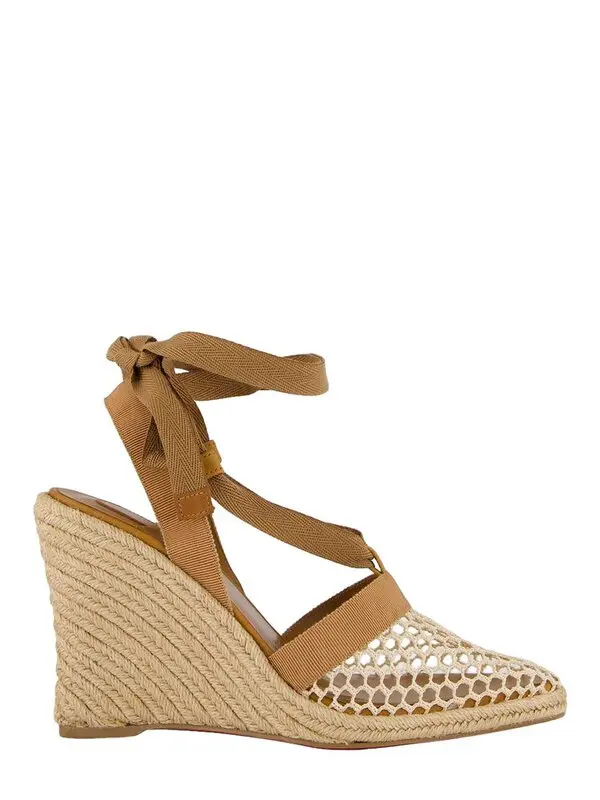 CHRISTIAN LOUBOUTIN Toleda 85 Wedge Espadrilles - Beige