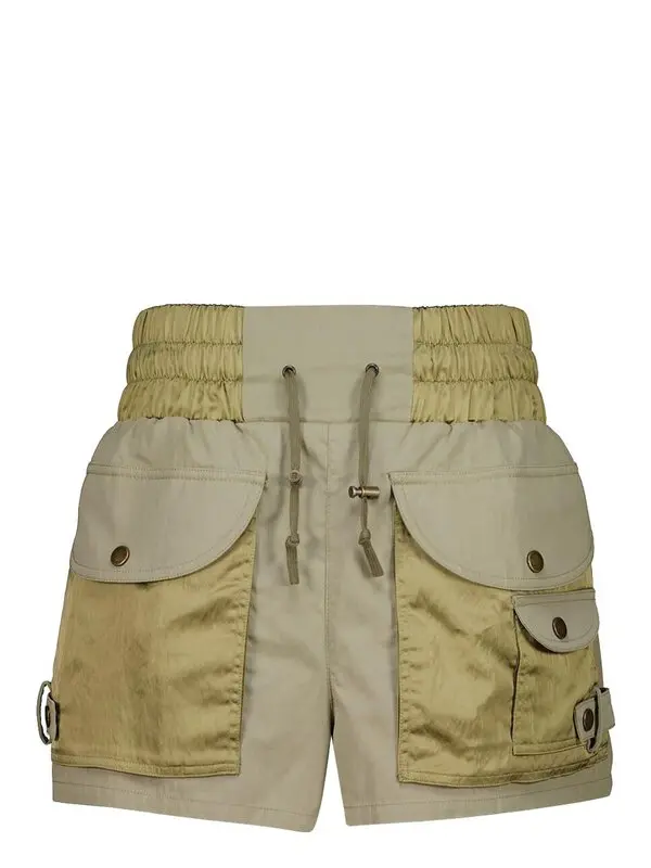 Balmain Cotton Twill Utility Shorts - Green