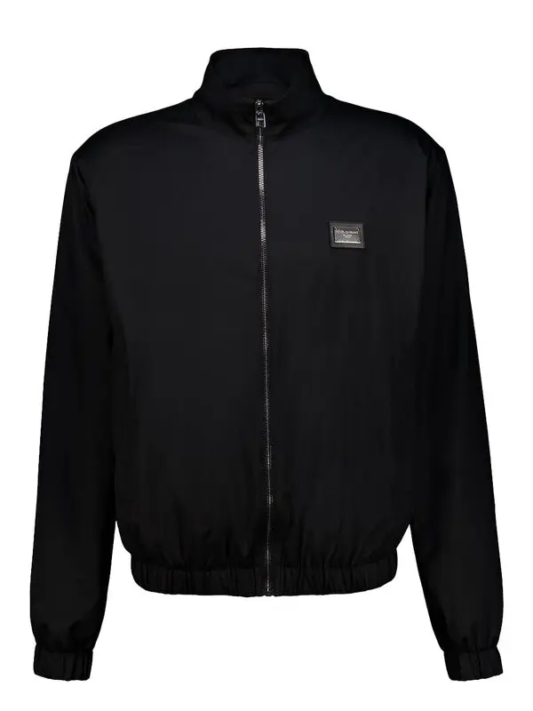 Dolce & Gabbana Light Nylon Jacket With Branded Tag - Black
