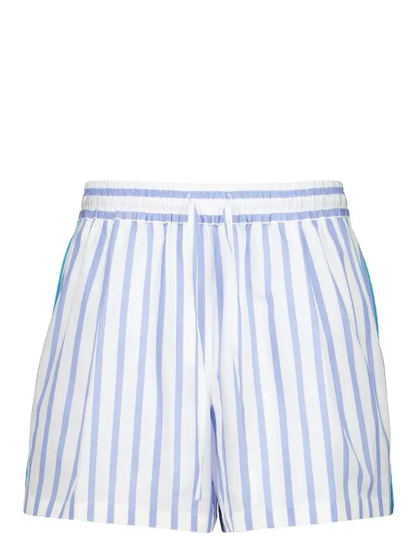 Dolce & Gabbana Striped Cotton Shorts - Blue